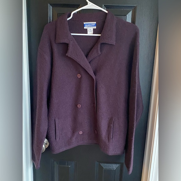 Pendleton | Sweaters | Vintage Pendleton Plum Purple Doublebreasted 0 ...